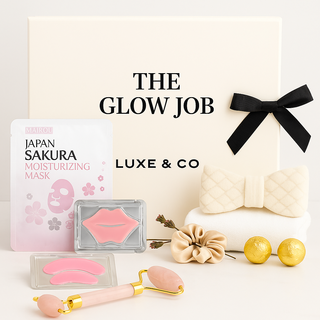 Facial Pamper Gift Box – The Glow Job – Luxe & Co. Box